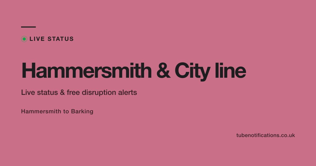 Are there any delays on the Hammersmith & City line? Live status | Tube ...